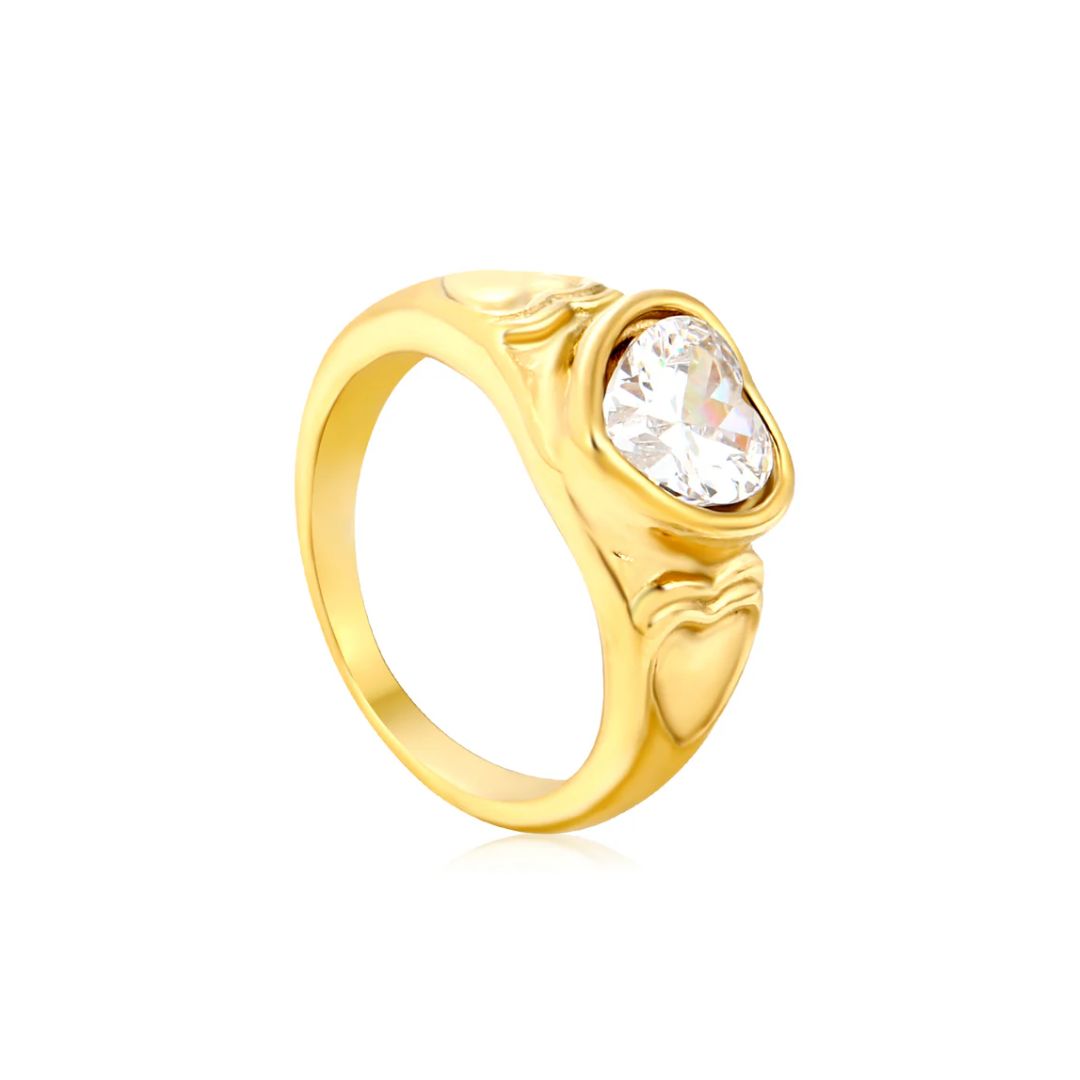 Anillo Gema Coralina Waterproof | Azzia Joyería