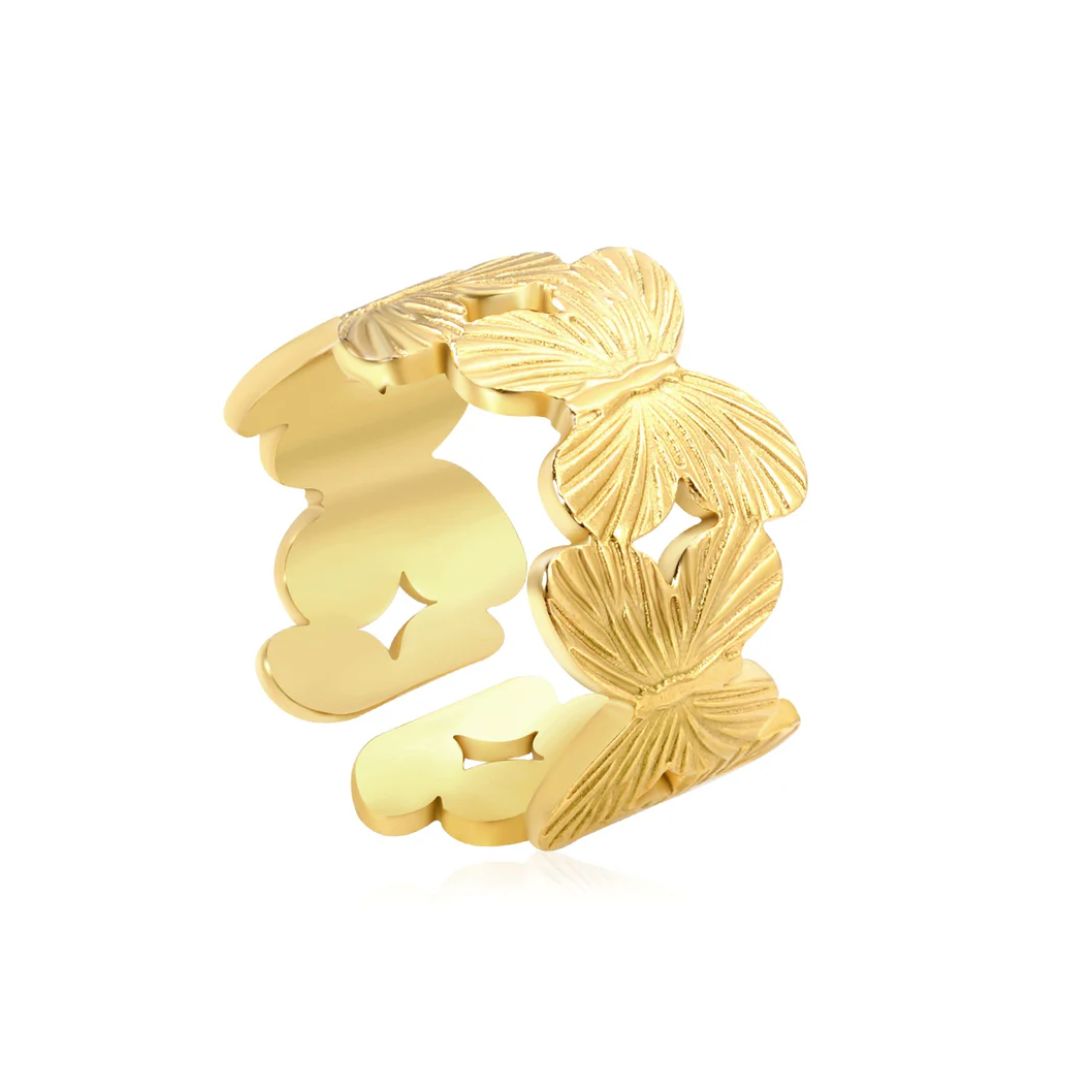 Anillo Mariposa Regulable Waterproof en Azzia joyería