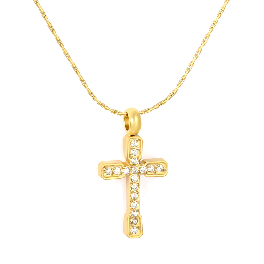 Collar Cruz Grace Waterproof en Azzia joyería