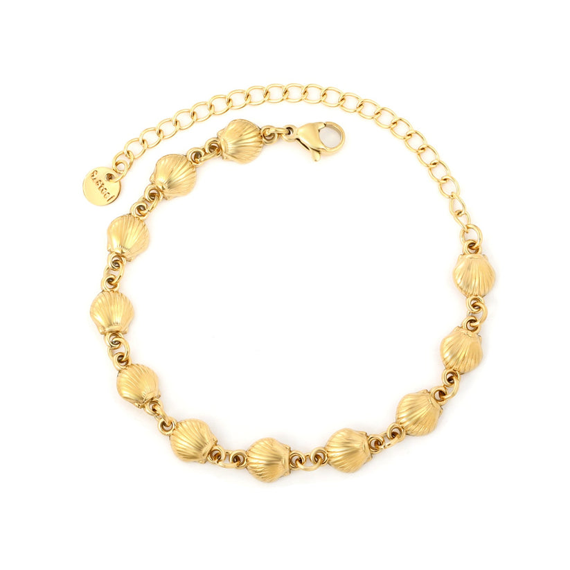Pulsera Conchitas Gold Waterproof en Azzia joyería